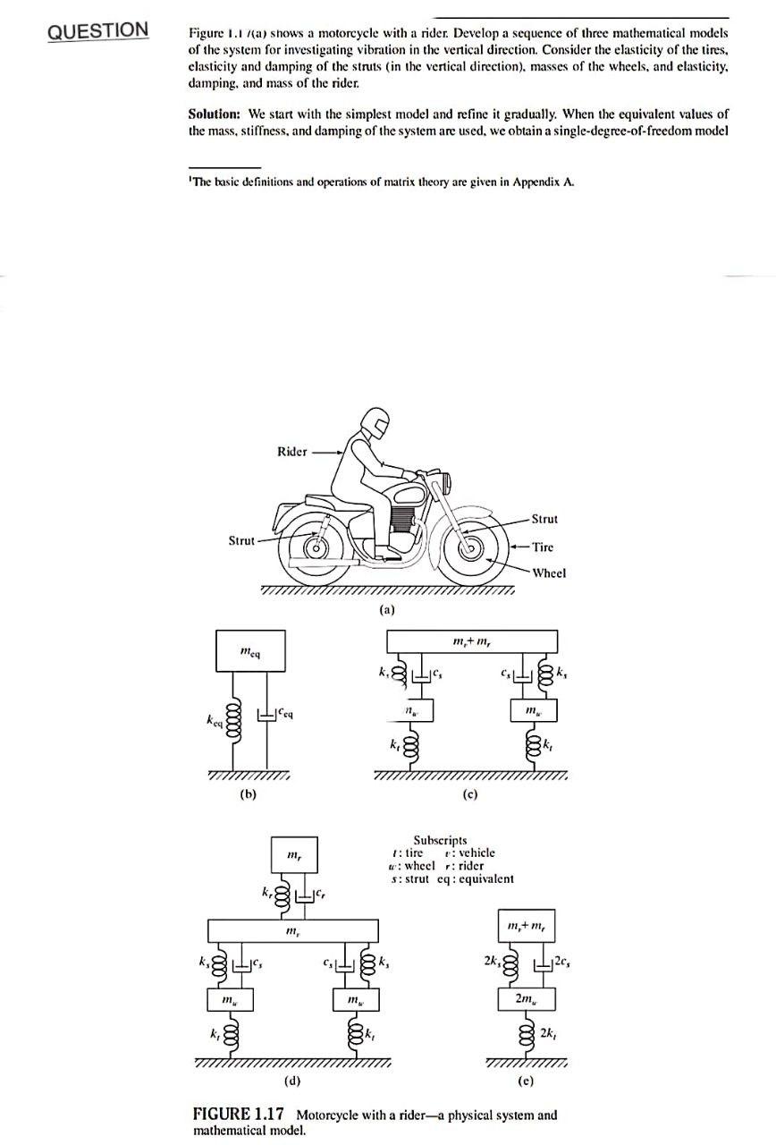 Solved QUESTION Figure 1.1/a) shows a motorcycle with a | Chegg.com
