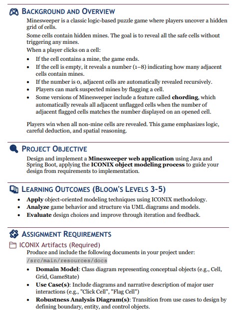 Solved Minesweeper is a classic logic-based puzzle game | Chegg.com