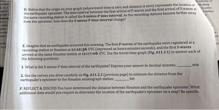 Solved Activity 11.2-How Seismic Waves Travel through | Chegg.com