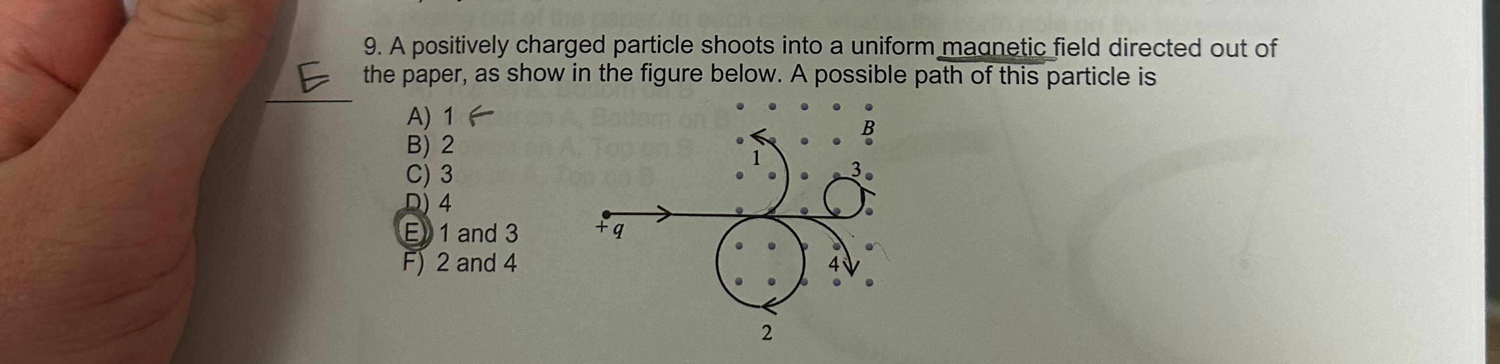 Solved A positively charged particle shoots into a uniform | Chegg.com