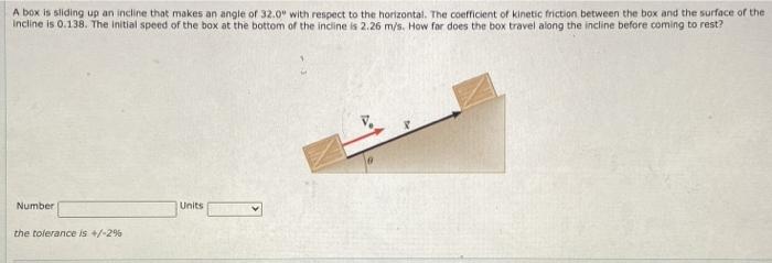 Solved A box is sliding up an incline that makes an angle of | Chegg.com
