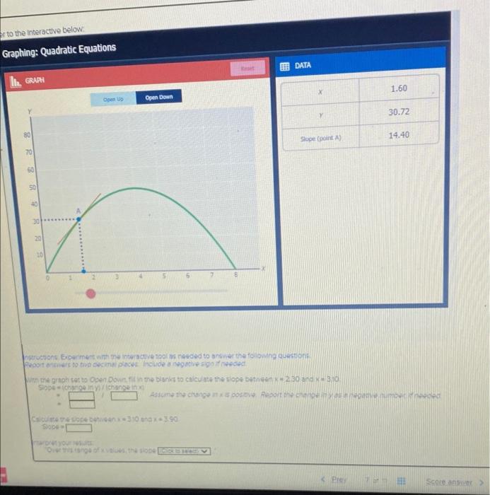 Solved er to the Interactive below: Graphing: Quadratic | Chegg.com