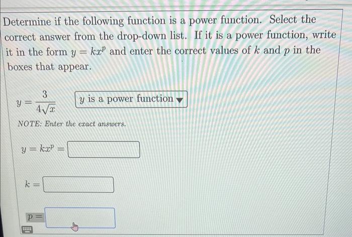 Solved Determine if the following function is a power | Chegg.com