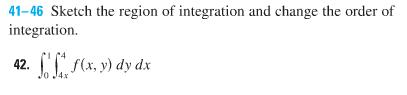 Solved Sketch the region of integration and change the order | Chegg.com