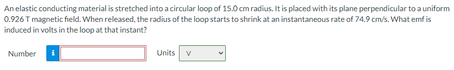 Solved An elastic conducting material is stretched into a | Chegg.com