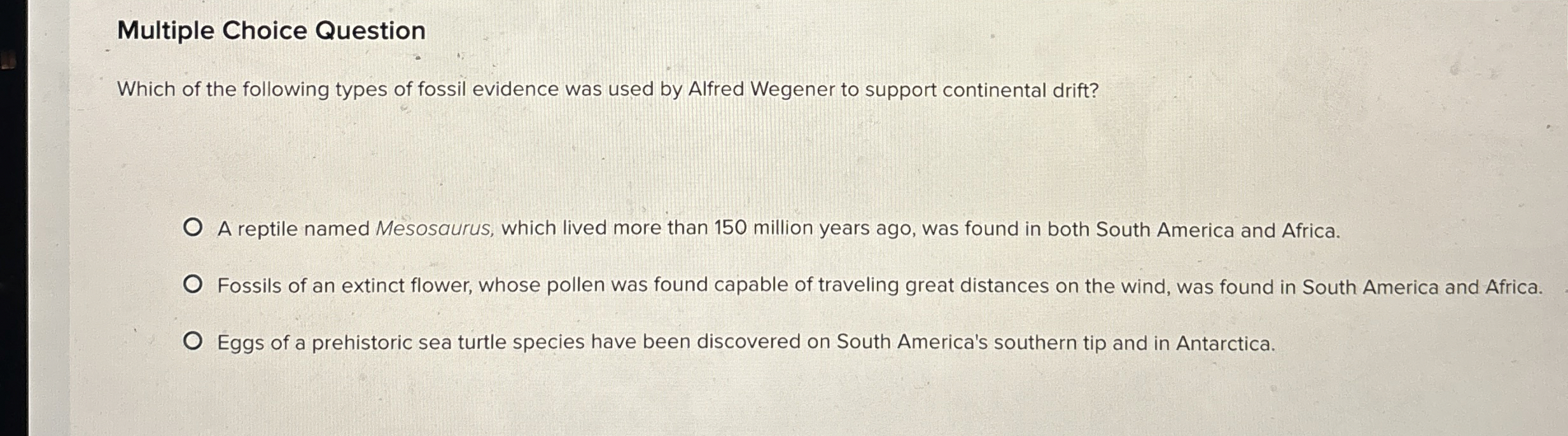 Solved Multiple Choice QuestionWhich of the following types | Chegg.com