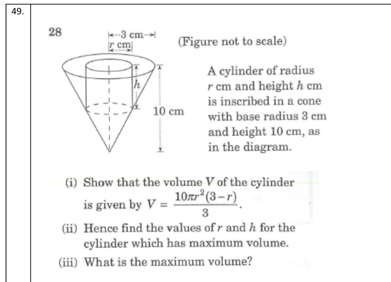 Solved (Figure not to scale)A cylinder of radius rcm ﻿and | Chegg.com