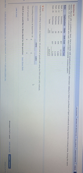 Solved Question 16 Helen's Beards month, 121 Xpert a board, | Chegg.com