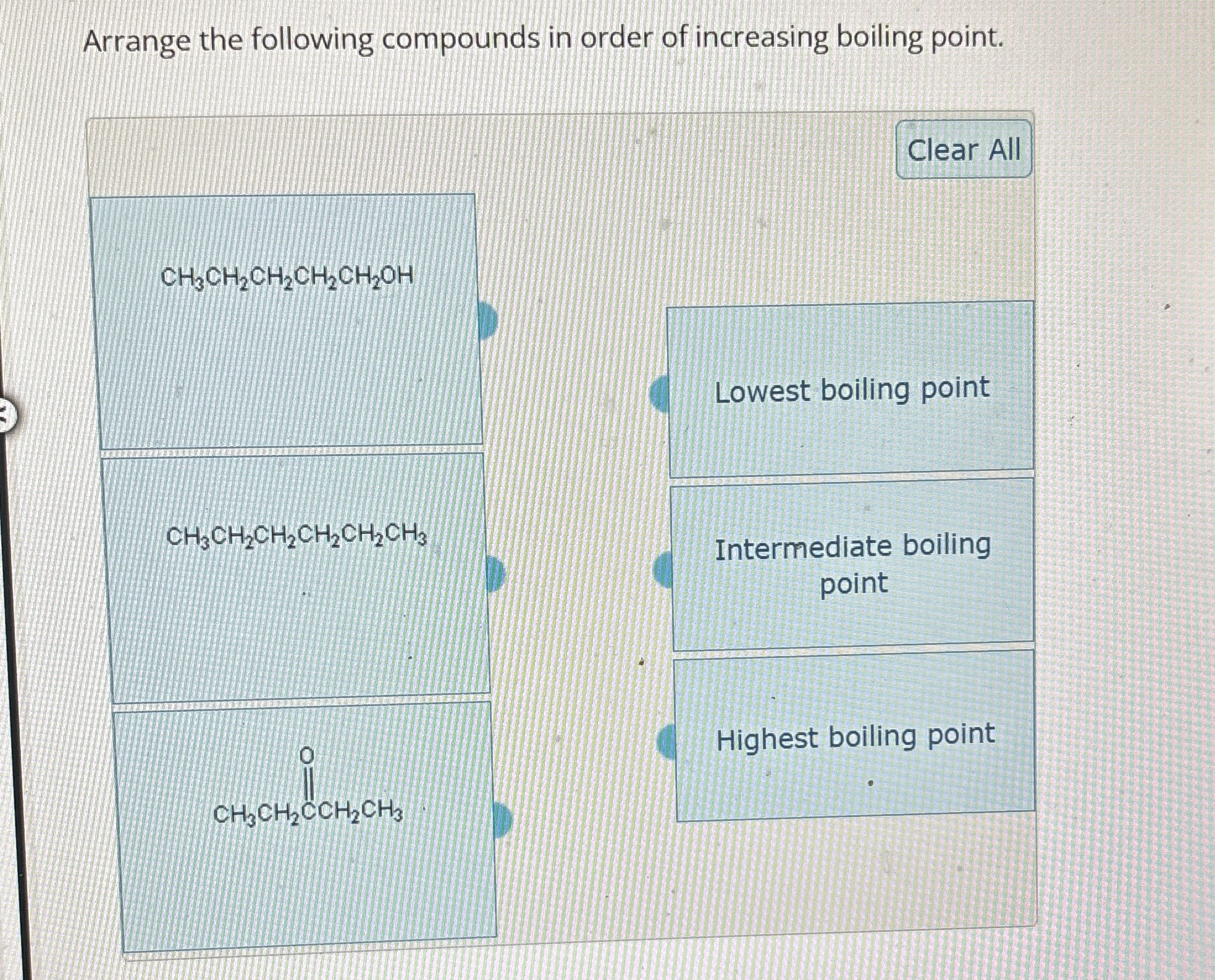 Solved Arrange the following compounds in order of | Chegg.com