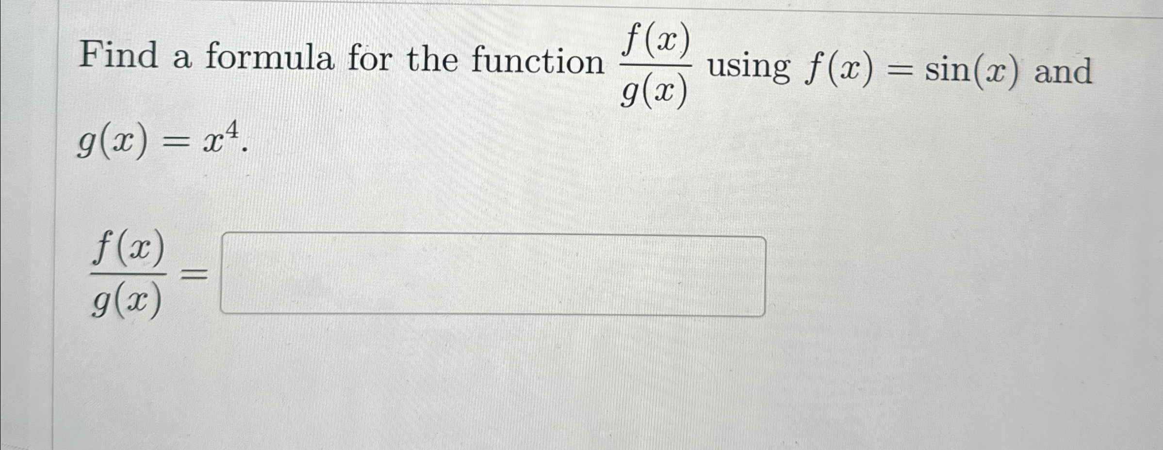 Solved Find a formula for the function f(x)g(x) ﻿using | Chegg.com