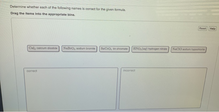 Solved Determine whether each of the following names is | Chegg.com