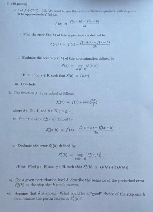 3. (30 points) a. Let SEC (0.1)). We want to us the | Chegg.com