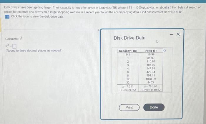 Solved Disk drives have been getting larger. Their capacity | Chegg.com