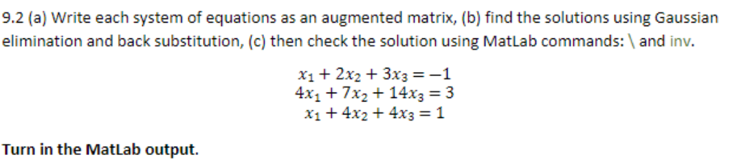Solved 9.2 (a) ﻿Write each system of equations as an | Chegg.com