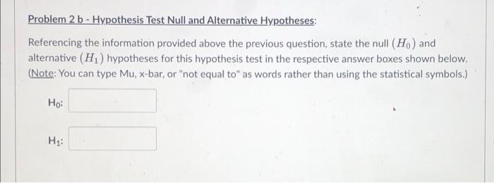 Solved Problem 2: Hypothesis Testing Answer Questions 7 - 13 | Chegg.com