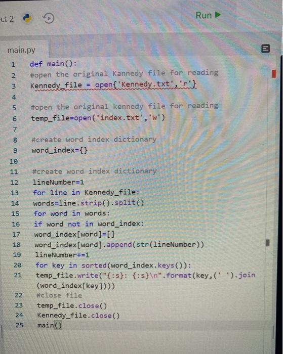 Solved Word Index Write A Program That Reads The Contents