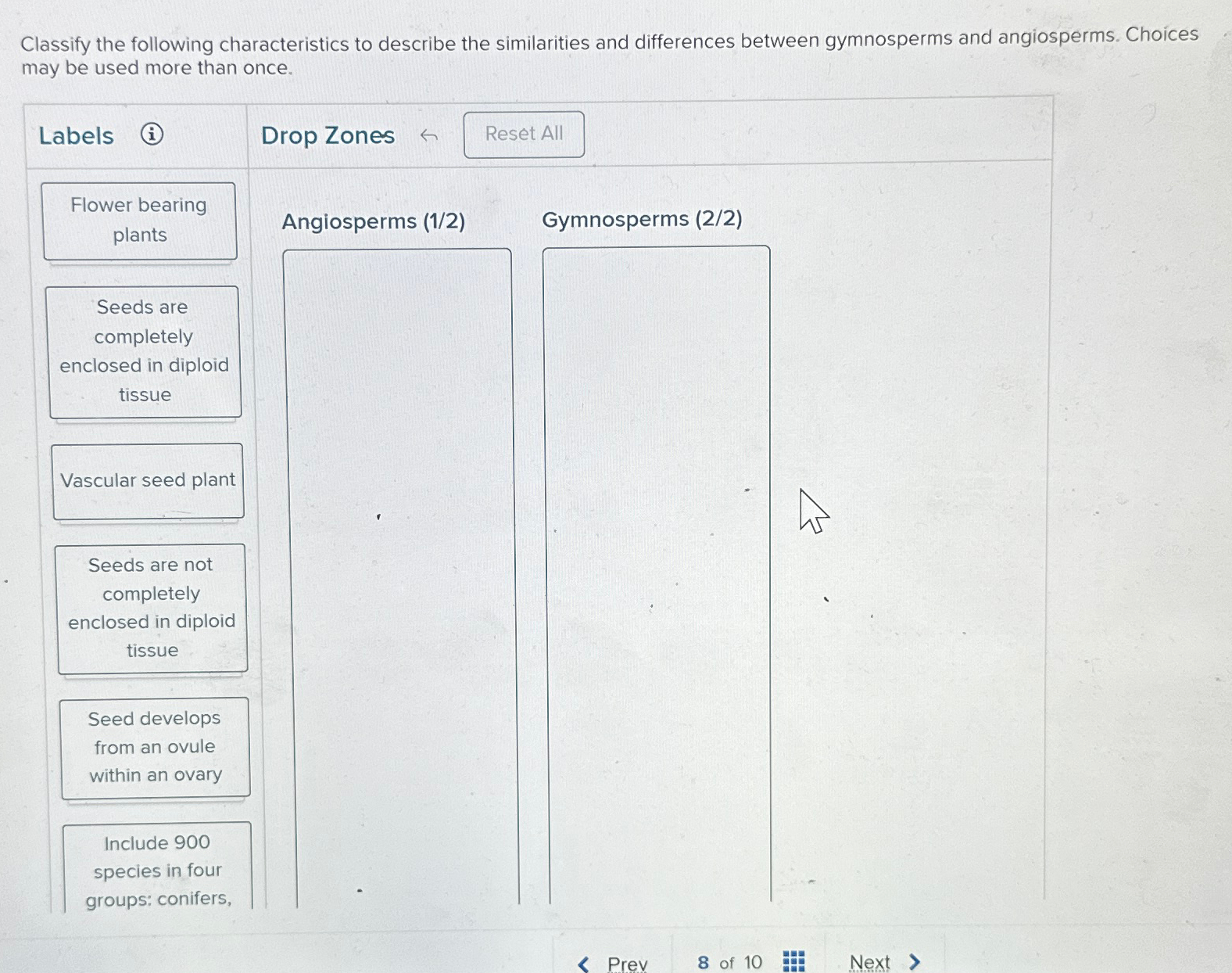 Solved Classify the following characteristics to describe | Chegg.com