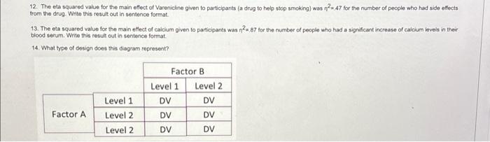 Solved 12. The eta squared value for the main effect of | Chegg.com