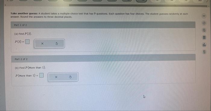Solved Take another guess: A student takes a multiple-choice | Chegg.com