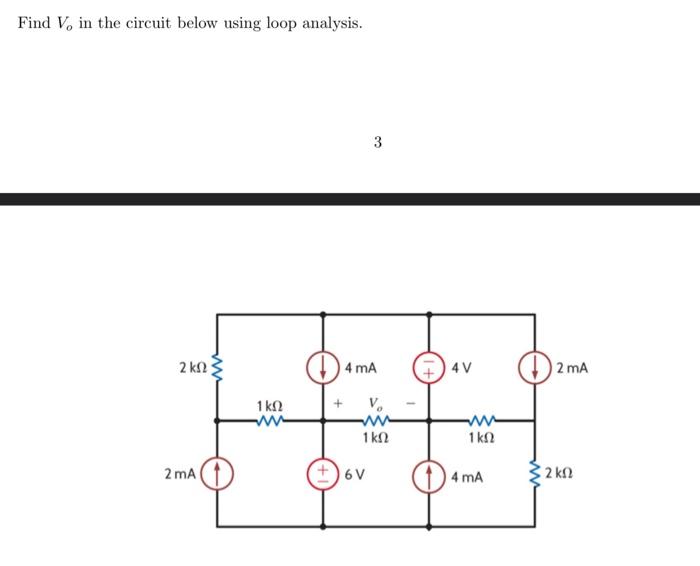 Solved Find V In The Circuit Below Using Loop Analysis 2