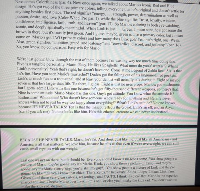 Analyze one of these arguments through the lens of | Chegg.com