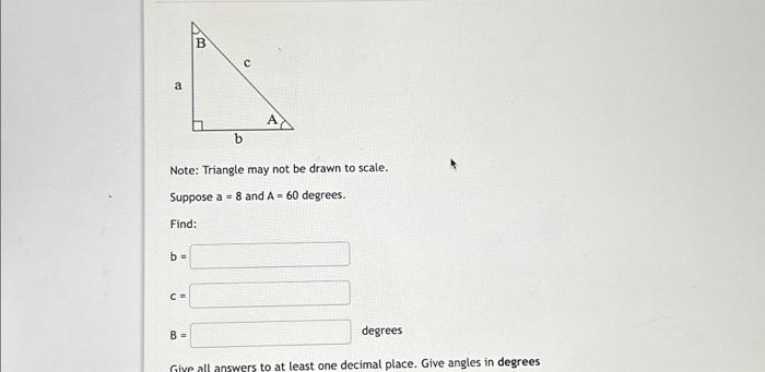 Solved a=8 and A=60 | Chegg.com