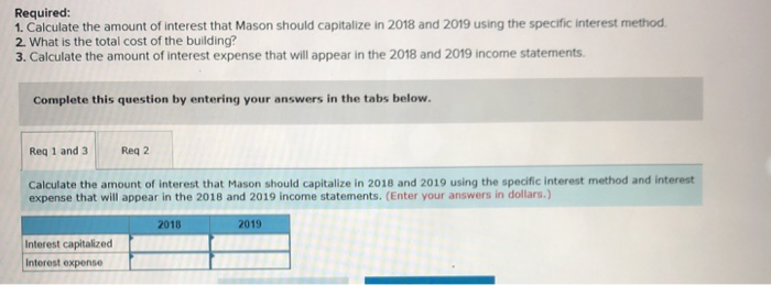 Solved Problem 10-9 Interest capitalization; specific | Chegg.com