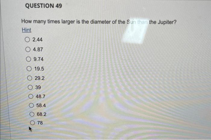 Solved How many times larger is the diameter of the Sun than | Chegg.com