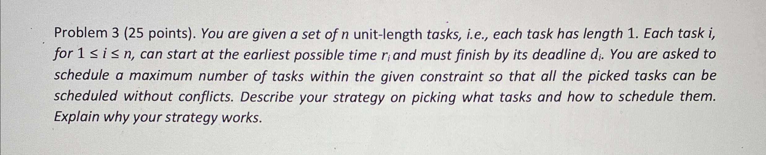 Solved Problem 3 ( 25 ﻿points). ﻿You are given a set of n | Chegg.com