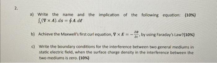 Solved a) Write the name and the implication of the | Chegg.com
