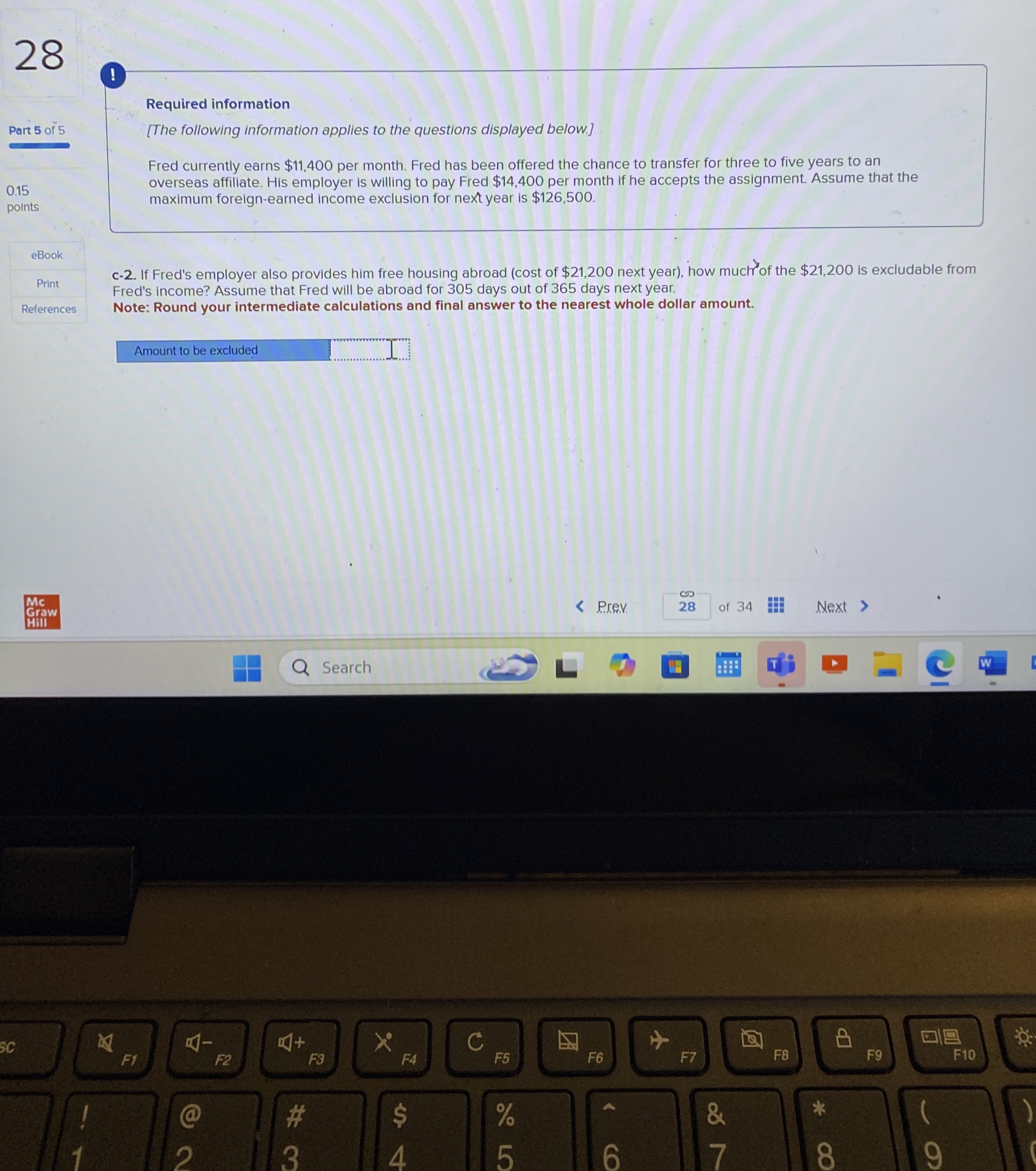 Solved 28Part 5 ﻿of 50.15pointseBookPrintReferencesc-2. ﻿If | Chegg.com