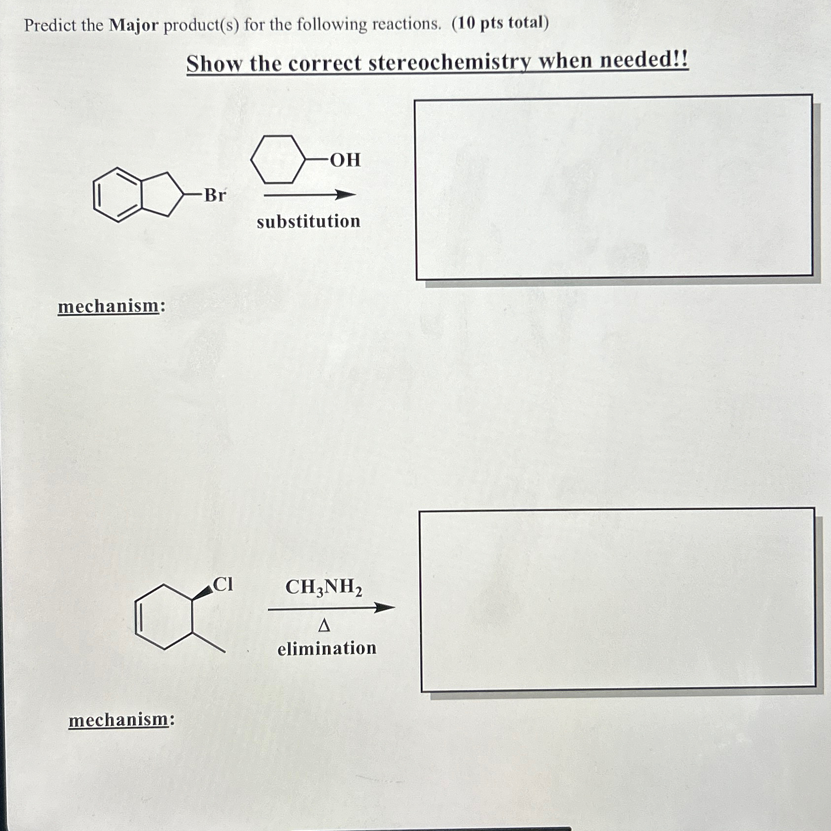 Solved Predict the Major product(s) ﻿for the following | Chegg.com