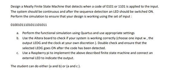 Solved Design a Meally Finite State Machine that detects | Chegg.com