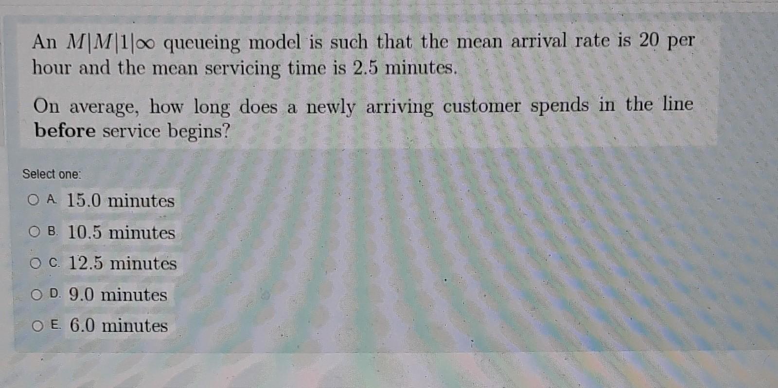 Solved An M∣M∣1∣∞ queueing model is such that the mean | Chegg.com