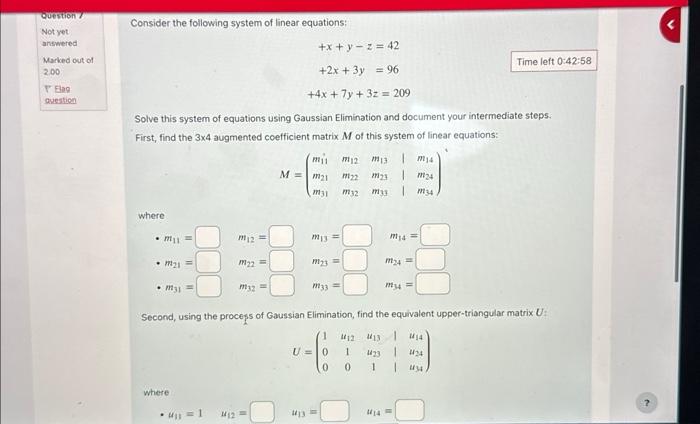 Solved Consider the following system of linear equations: | Chegg.com