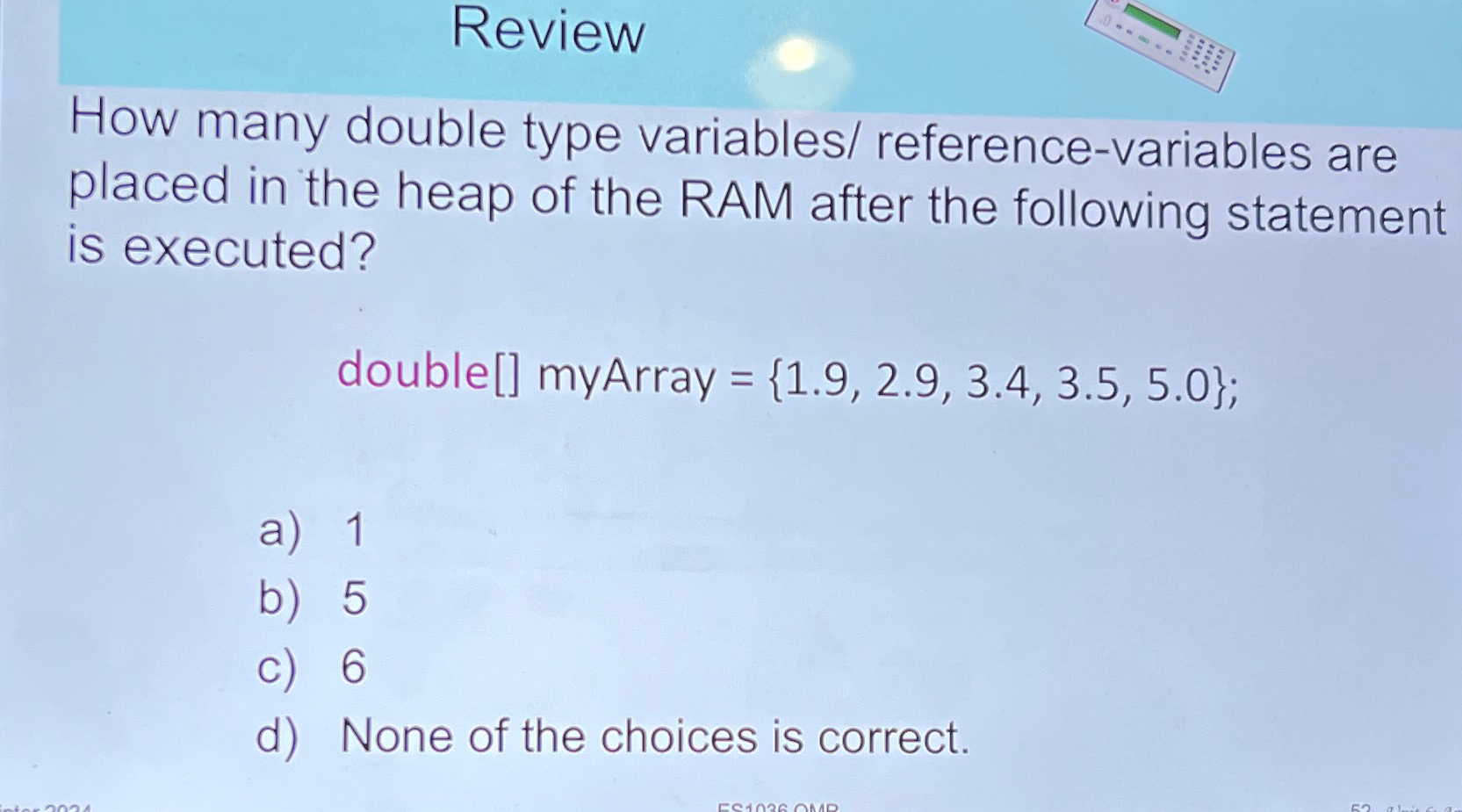Solved ReviewHow many double type variables/ | Chegg.com