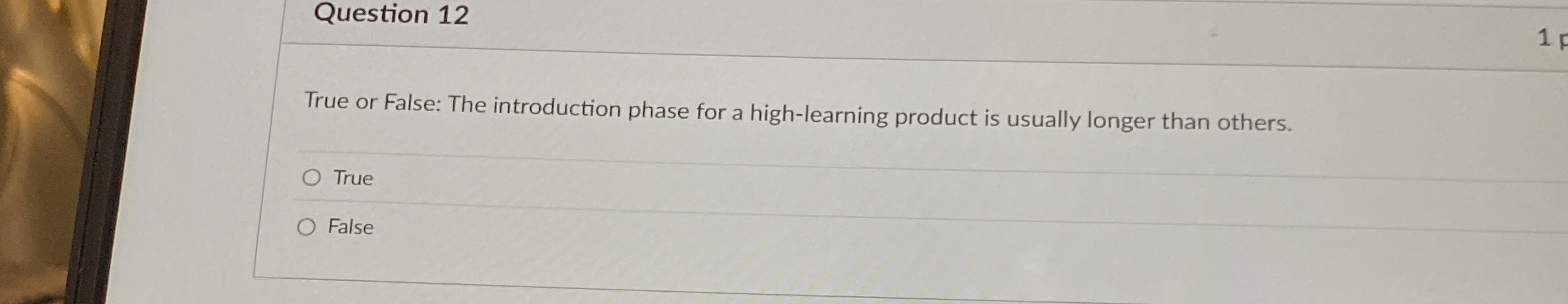 Solved Question 12True or False: The introduction phase for | Chegg.com