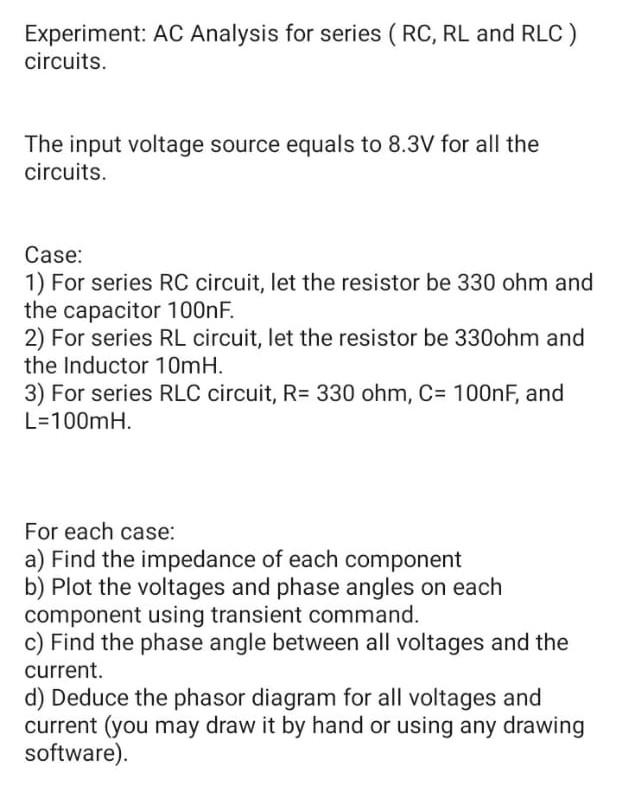 Solved I need this using ltspice program please hurry up I | Chegg.com