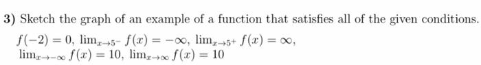 Solved 3) Sketch the graph of an example of a function that | Chegg.com