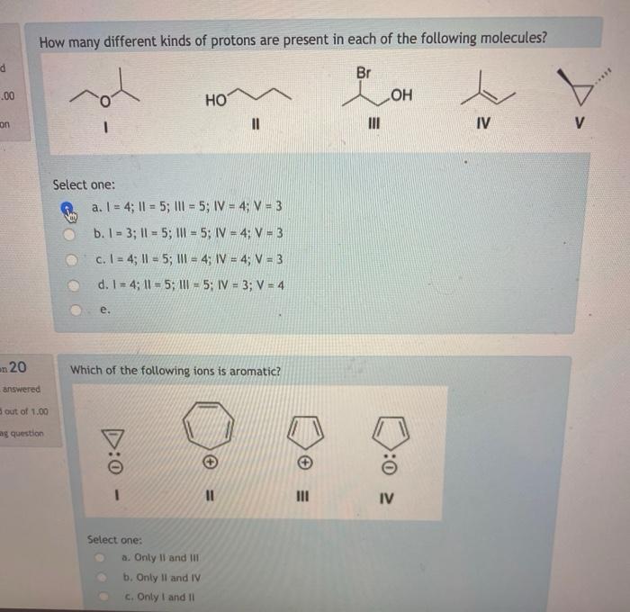 Solved How many different kinds of protons are present in | Chegg.com
