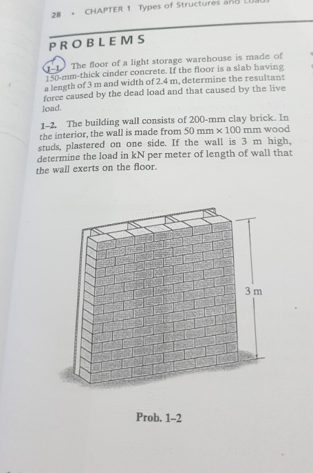 Solved 28 CHAPTER 1 Types of Structures and PROBLEMS The | Chegg.com