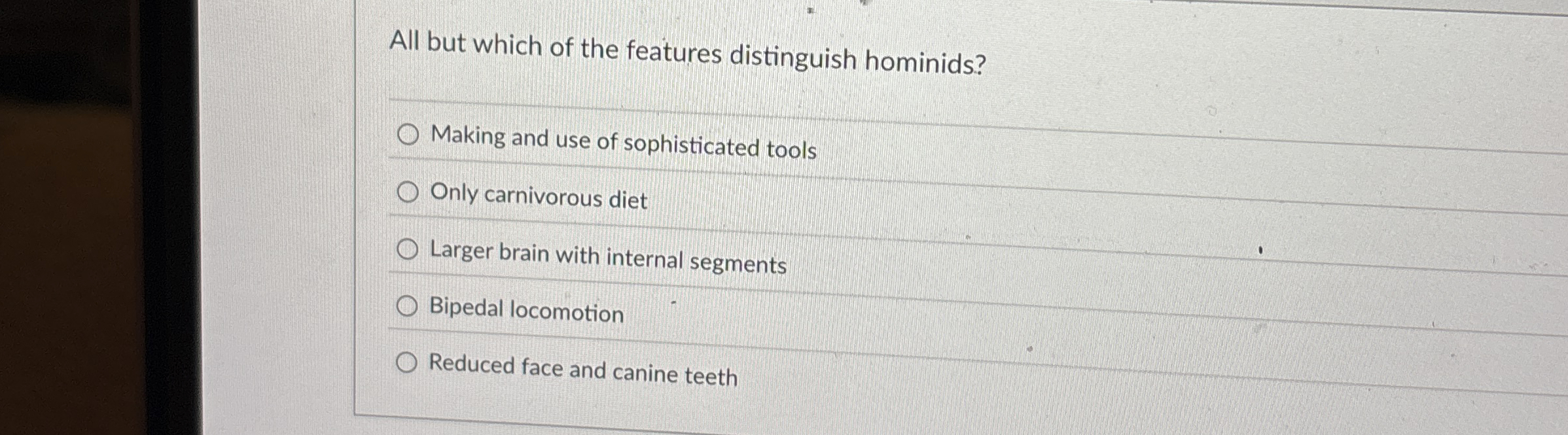Solved All but which of the features distinguish | Chegg.com
