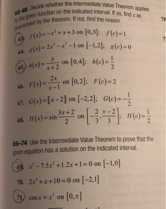 Solved other the Intermediate Value Theorem applies on on | Chegg.com