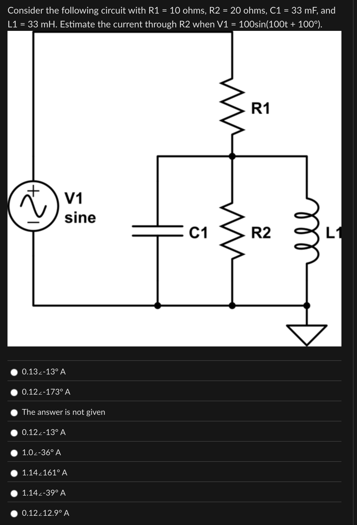 Solved Consider the following circuit with R1 = 10 ﻿ohms, | Chegg.com