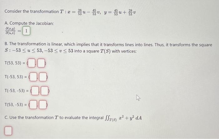 Solved Consider the transformation | Chegg.com