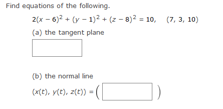 Solved Find equations of the | Chegg.com