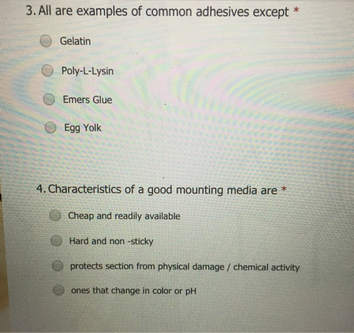 Solved 3. All are examples of common adhesives except * | Chegg.com