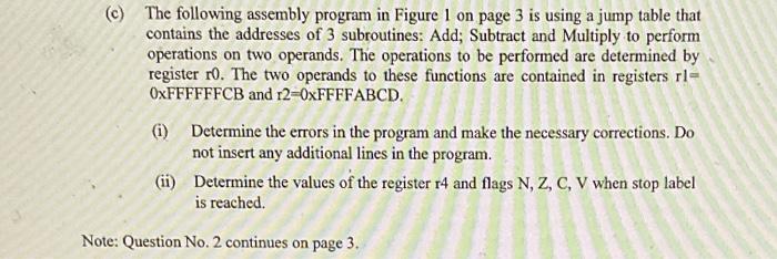 (c) The following assembly program in Figure 1 on | Chegg.com