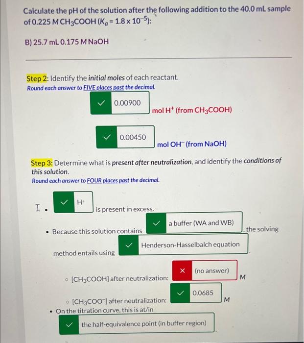 Solved Calculate the pH of the solution after the following | Chegg.com
