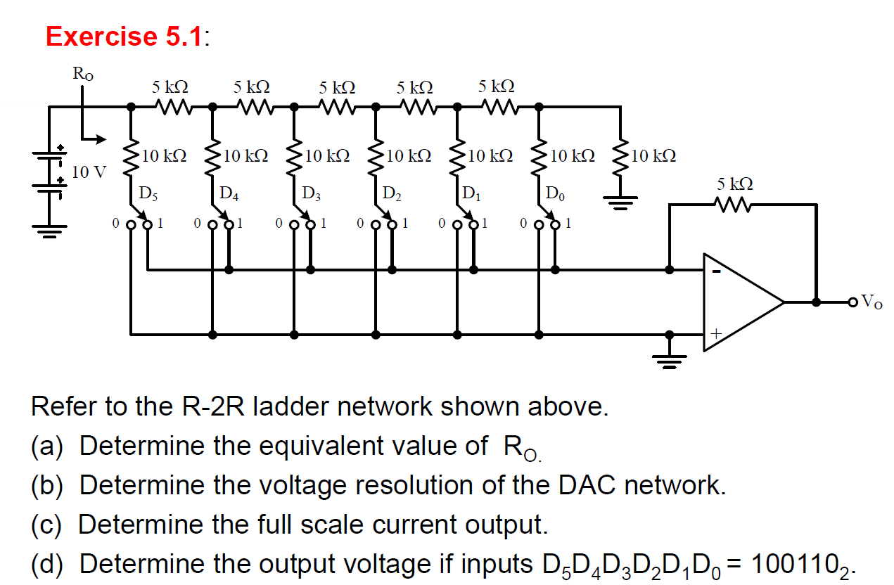 Solved Refer to the R-2R ladder network shown above.(a) | Chegg.com